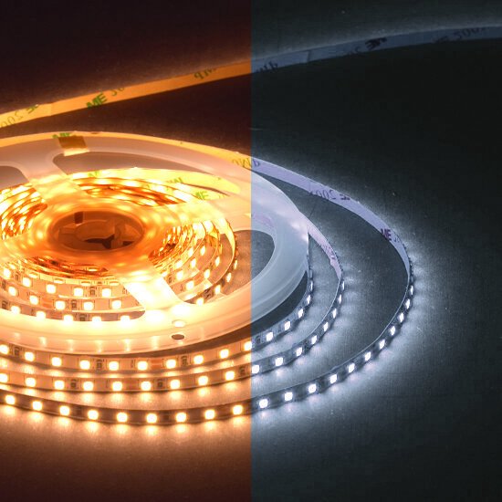 LED Strip 2835 120 leds/mtr IP20 WW/CW 18W 24V PCB 8mm | bol