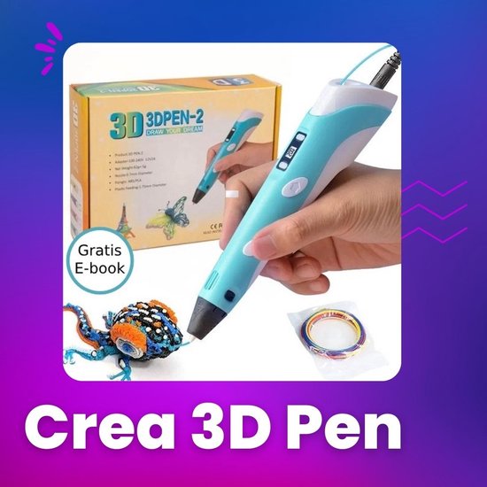 Crea® 3D Pen - 3D Starterpen - 2024 Model - 3D Speelgoed Pen - 3D Pen ...
