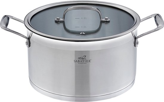 Chef Cuisine - Sabatier - Kookpan - Braadpan - Edelstaal - Zilver - 24 ...