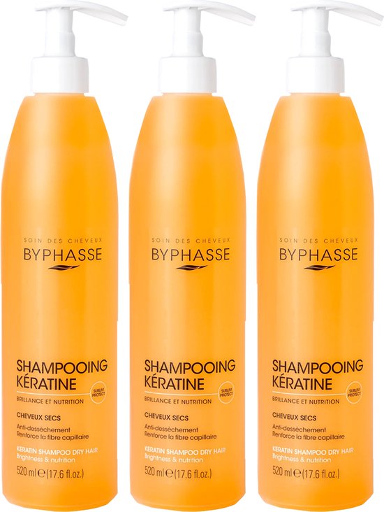 Byphasse Shampoo Keratine - Droog Haar - Met Pomp - Voor Glanzend ...