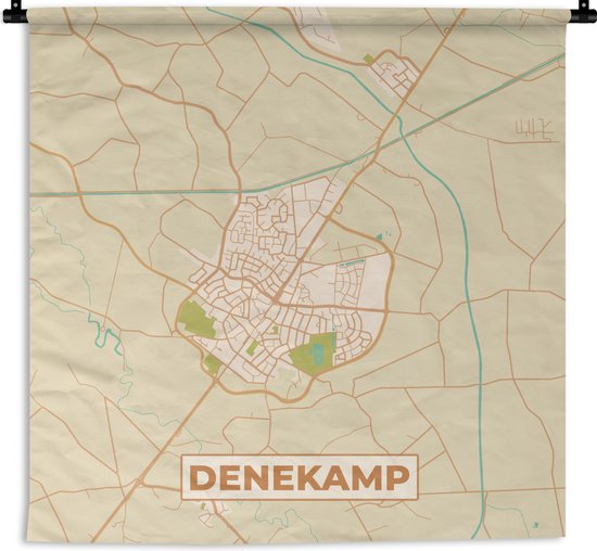 Wandkleed - Wanddoek - Kaart - Denekamp - Plattegrond - Stadskaart ...