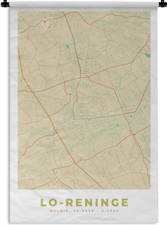 Wandkleed - Wanddoek - België - Lo-Reninge - Plattegrond - Kaart ...
