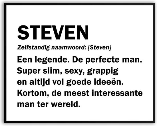 Steven Woordenboek Fotolijst met glas 50 x 70 cm - Prachtige kwaliteit ...