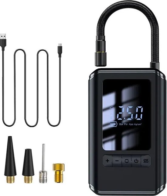 Opblaasbare Pomp Draagbare Handheld Draadloos Opladen Digitaal Display ...