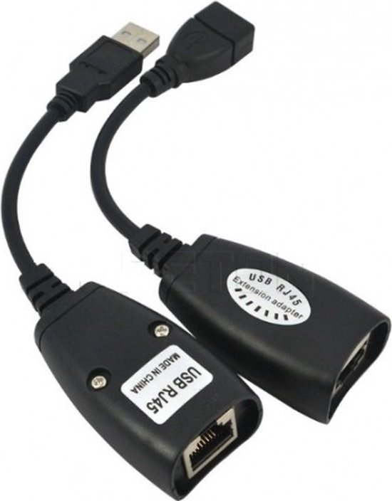 USB 2.0 verlengingsadapter - Actieve USB verlenger door middel van UTP ...
