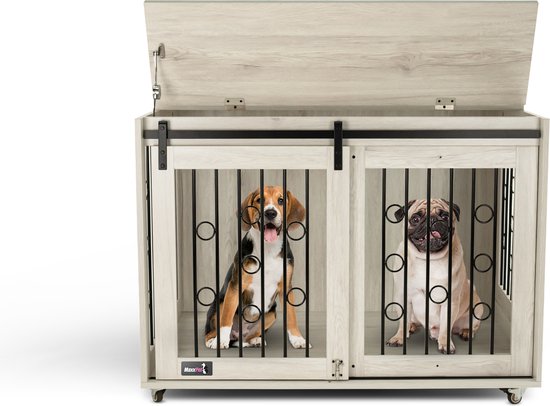 MaxxPet Houten Hondenbench - Hondenhuisje voor binnen - Hondenhok ...