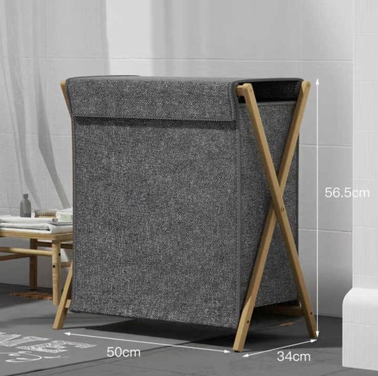 CB-Goods Wasmand met Deksel - Groot formaat - Stoffen wasmand ...