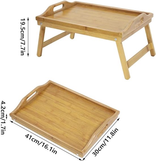 Foldable Tray - Ontbijt dienblad / opvouwbaar dienblad 41D x 30W x 4.3H ...