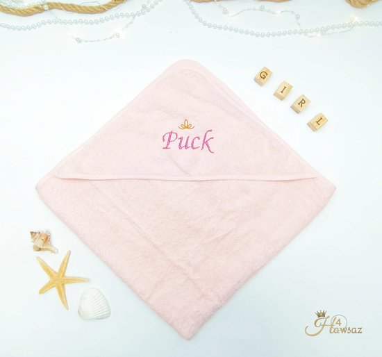 Kraamcadeaus - Badcape oud roze 1 stuk - Baby handoek - Badcape met ...