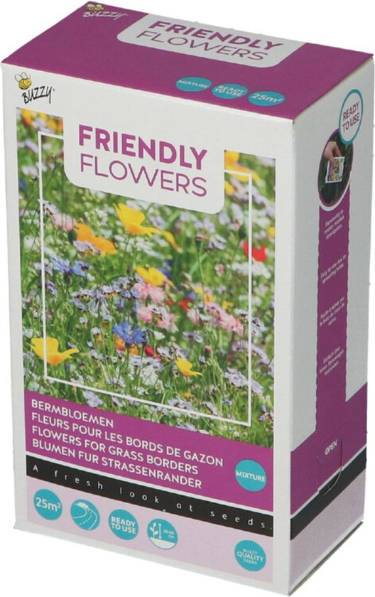 Buzzy Strooidoosje Friendly Flowers Bermmengsel 25 m² - | bol