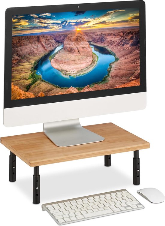 Monitorstandaard verhoger, metalen computerstandaard - Dual Monitor ...