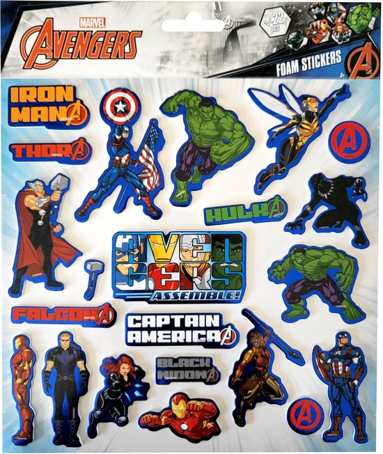 Marvel Avengers - Foam sticker - +/- 22 stickers - superhelden ...
