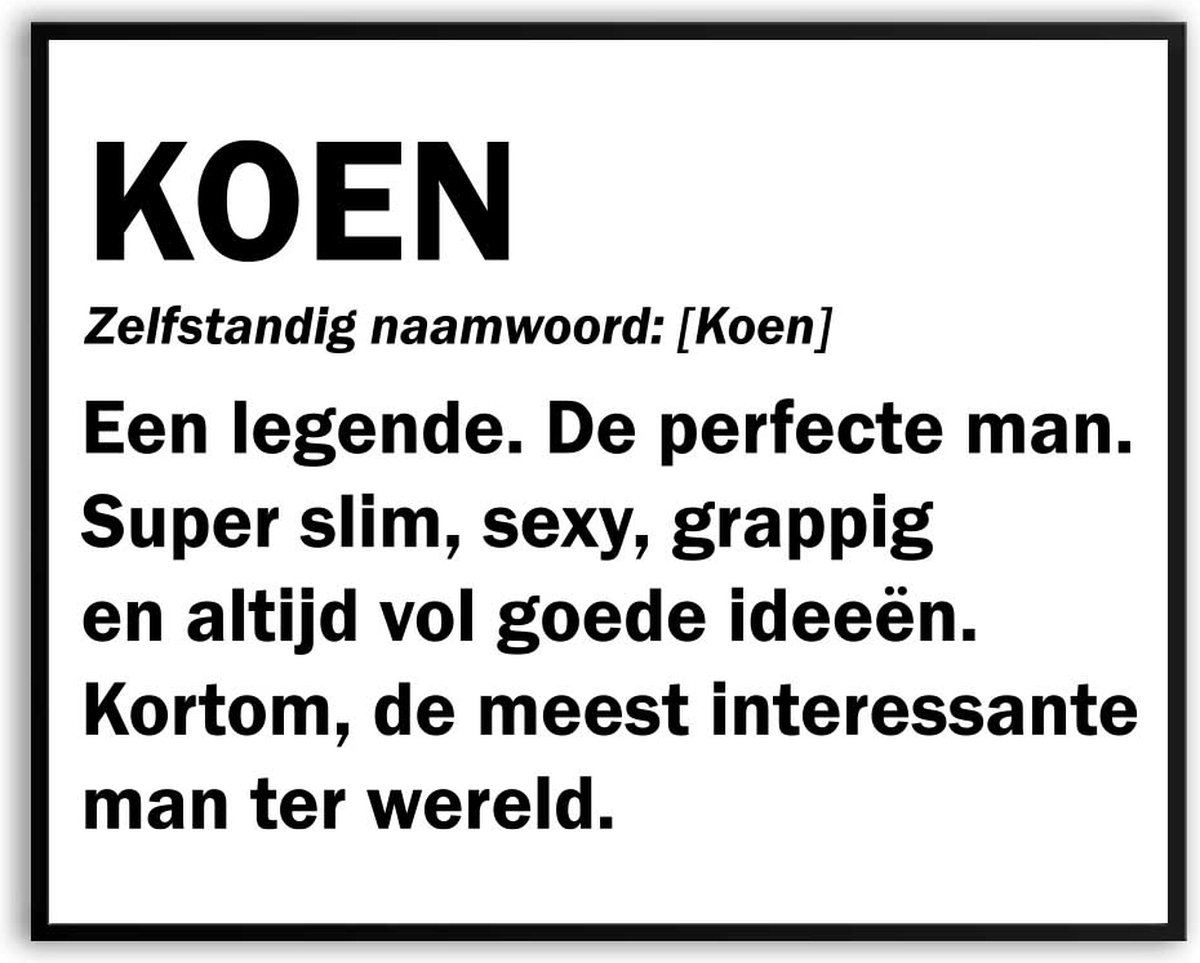 Koen Woordenboek Fotolijst met glas 40 x 50 cm - Prachtige kwaliteit ...