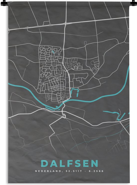 Wandkleed - Wanddoek - Dalfsen - Stadskaart - Kaart - Plattegrond ...