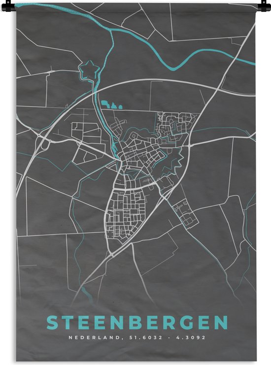 Wandkleed - Wanddoek - Steenbergen - Plattegrond - Kaart - Stadskaart ...