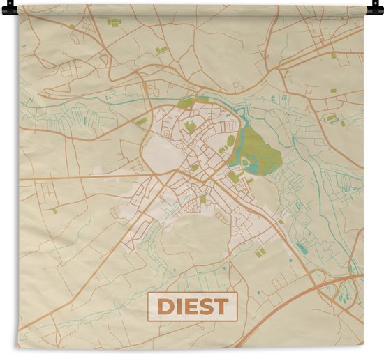 Wandkleed - Wanddoek - België - Kaart - Stadskaart - Plattegrond ...
