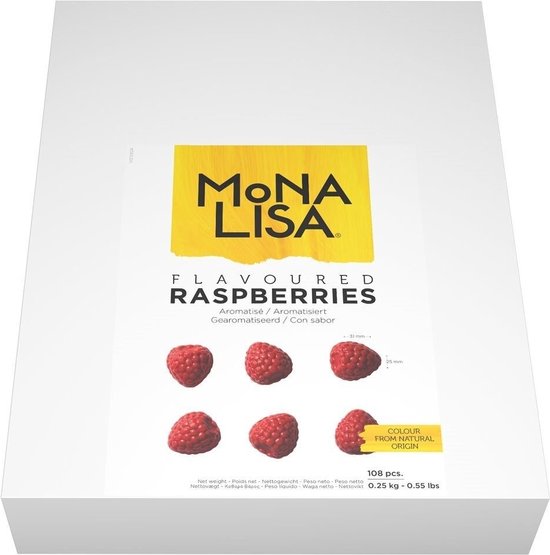 Mona Lisa Raspberries flavoured chocolate 108 stuks x 2,31 gram | bol