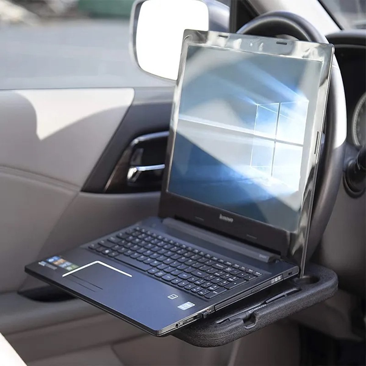 Laptop tafel aan stuurwiel - Auto Accessoires - Drive-Through eettafel ...