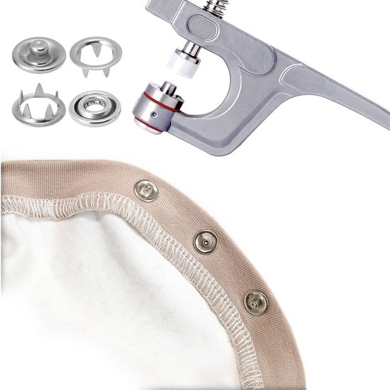 Drukknopen met tang, 50 stuks, diameter 11 mm, jersey drukknopen ...