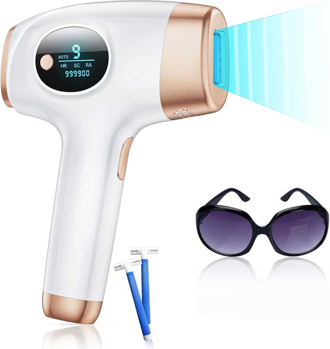 IPL Laser Ontharingsapparaat met 999.900 Flitsen - 9 Energielevels - Groot... | bol