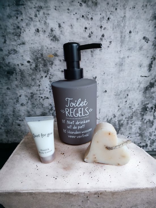 Zeeppompje-Toiletregels-Handzeep-Grappige Tekst-Cadeau met een knipoog ...