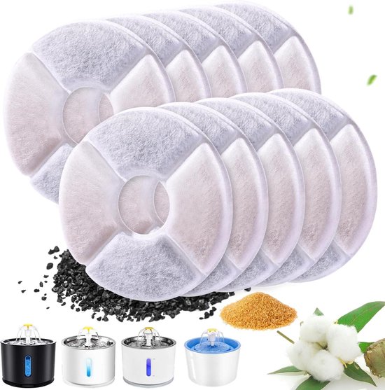 Drinkfontein Filters - Ronde Filters van Carbon - Kattenfontein ...