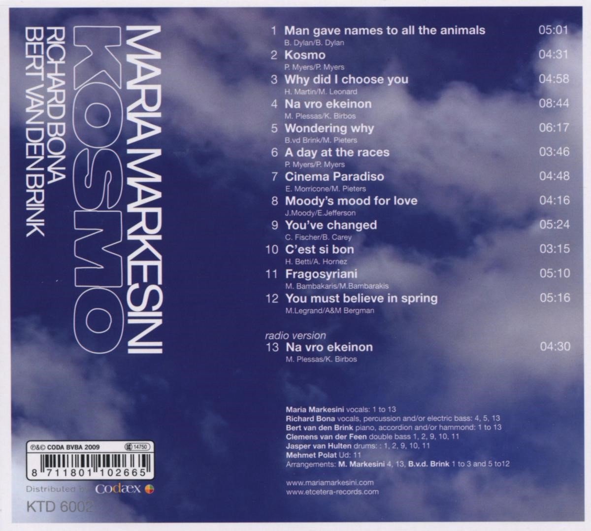 Maria Markesini - Kosmo (CD), Maria Markesini | Muziek | bol