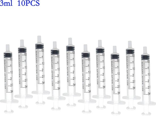 Spuiten - zonder naald - 10 stuks - 3 ML - Doseerspuit - dieren eten ...