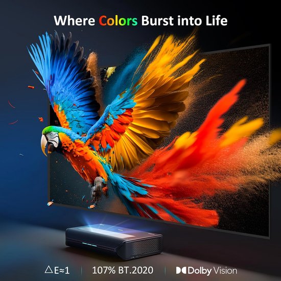 Ultra Short Throw 4K Tri-Color Laser Projector - Krachtige Home Cinema ...