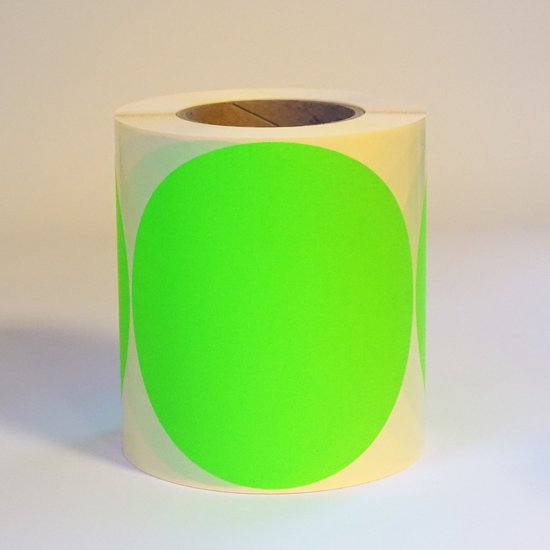 Blanco Stickers op rol 150mm rond - 500 etiketten per rol - Groen | bol