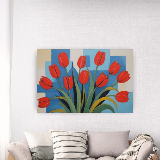 Tulpen Corneille stijl poster - Cobra kunst wanddecoratie ...