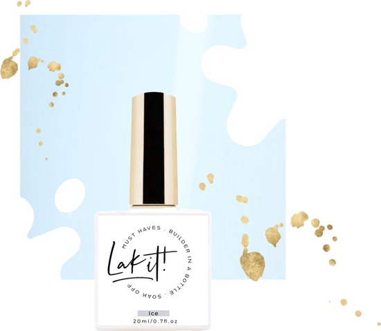 LAK-IT! Builder in a Bottle - Ice - BIAB - 20ml- glazed blue - soak off ...