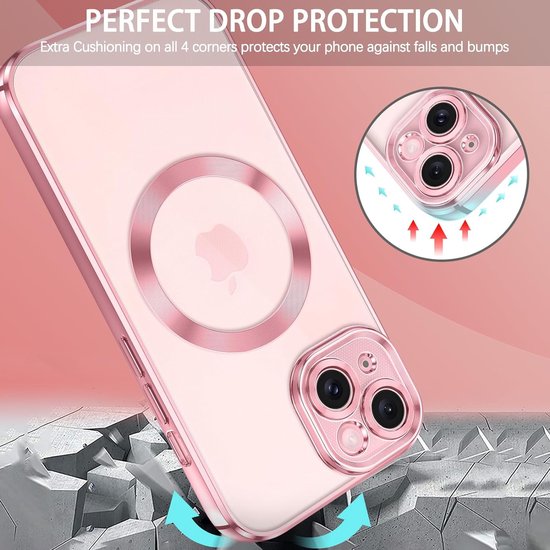 iPhone 13 Magsafe Hoesje Roze - iPhone 13 Shockproof Magsafe Hoesje ...