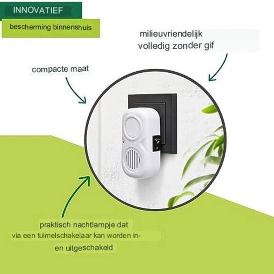 Muizenverjager ultrasone binnen - Muizenval diervriendelijke ...