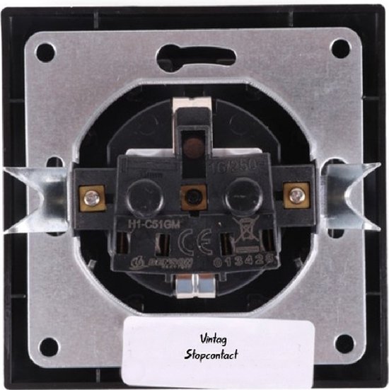 Inbouw Stopcontact Zwart - 2 Stuks - WCD - Geaard - 18 W Vermogen ...