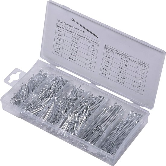 SW-Stahl S8048 splitpen assortiment 555 stuks, recht | bol