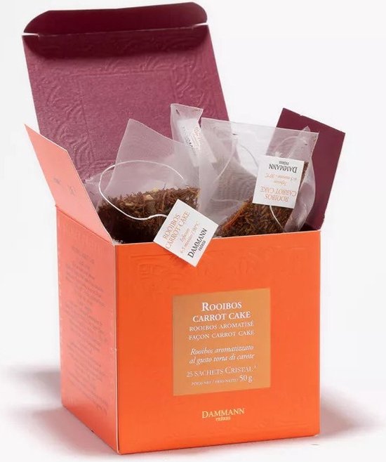 Dammann Frères - Rooibos Carrot cake - 25 Cristal zakjes - Rooibos ...