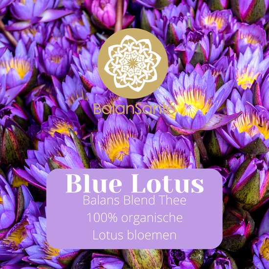 Blauwe Lotus Thee Bloemen, Balans Blend. 50 gram Hele bloemen. 100% ...