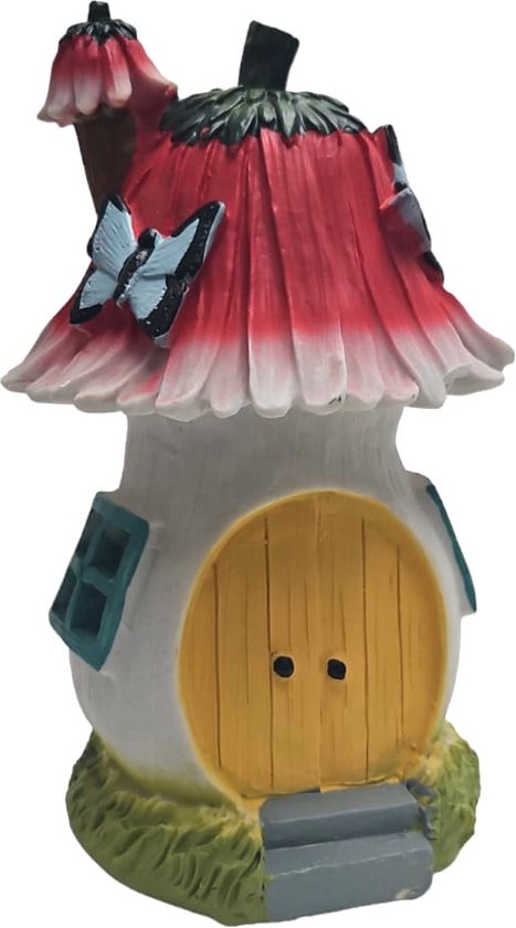 Schattig Kabouter sprookjes huisje met solar verlichting 22 cm | bol