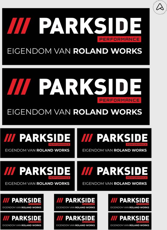 12x Gepersonaliseerde Eigendom van Parkside Stickers | 3 Maten ...