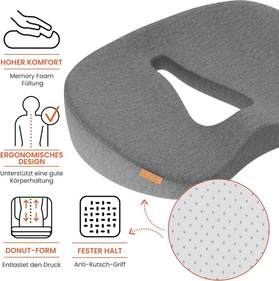 Ergonomische Zitring Stuitbeen - Comfortabel zitkussen donut van ...