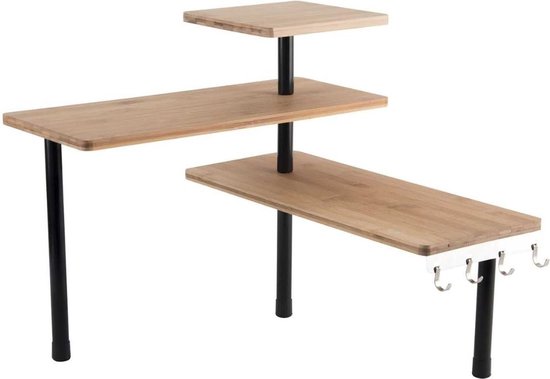 Rustieke Industriële Houten Plank Wandmontage - Hoekrek Display Decor ...