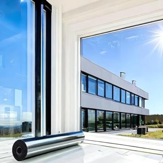 Raamfolie anti inkijk spiegeleffect - Raamfolie zelfklevend - Raamfolie ...