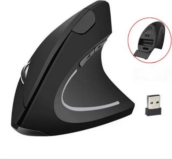 Verticale Draadloze USB Muis - Ergonomisch - Oplaadbaar - Voor Computer ...