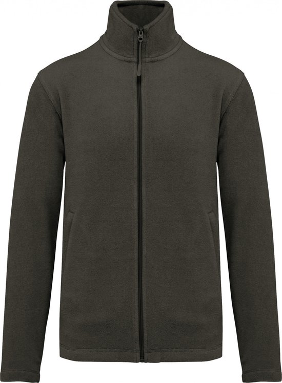 Kariban Microfleece met rits heren K911 - Green Olive - L | bol