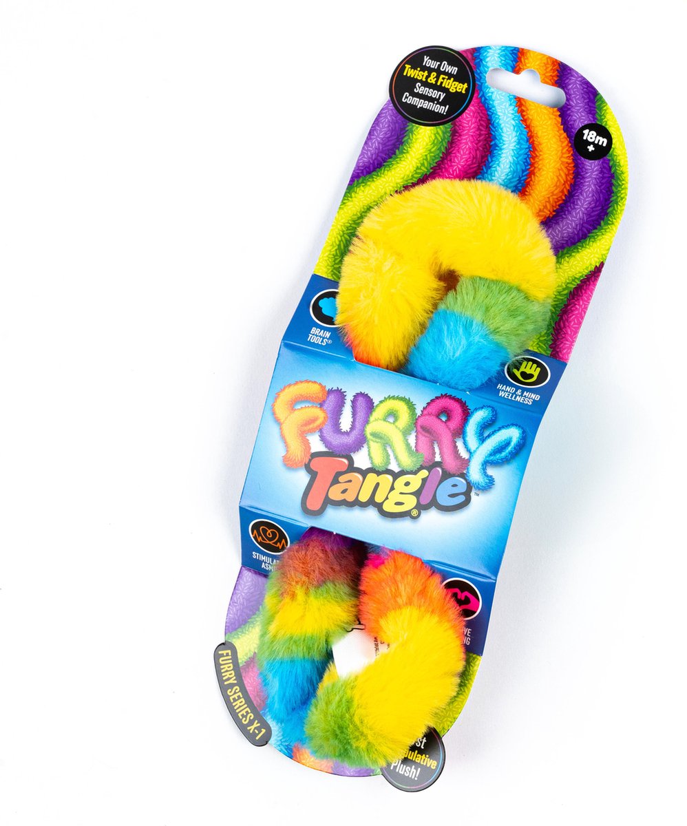Tangle Furry Fidget - Rainbow Kaleidoscope - Plush | bol