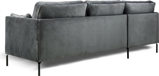 Hoekbank Sydney | Grijs Velvet | bol