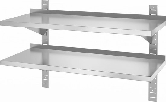 Hendi Dubbele verstelbare wandplank - roestvast staal - 1000x400x600mm ...