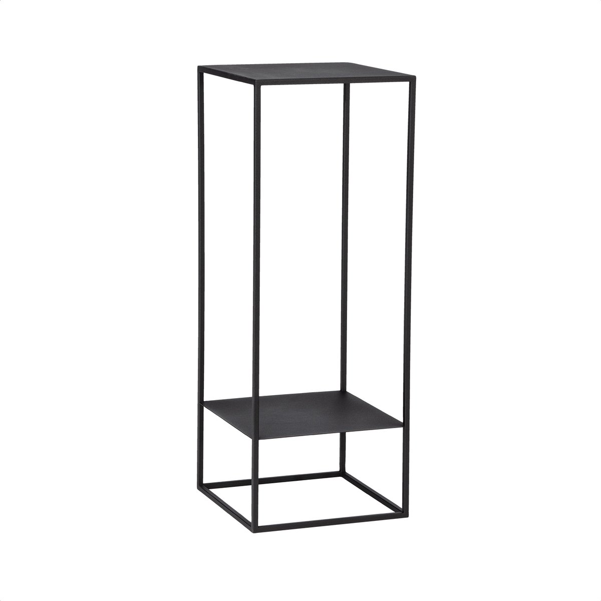 DMQ Tudor 80 - Industriële Zuil Plantentafel 80cm - Zwart Metaal ...