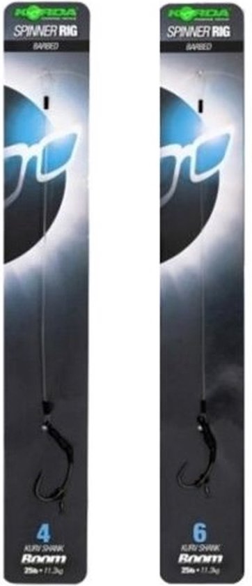Korda Spinner Rig Barbed Krank Boom 25lb (11.3kg) - Maat : Haak 6 | bol
